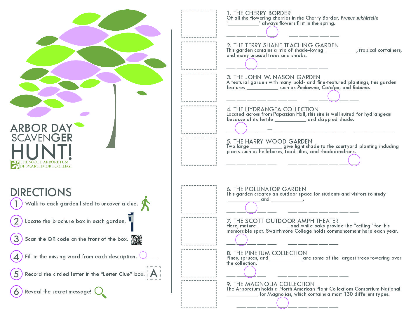 Scott Arboretum | Middle School Kids